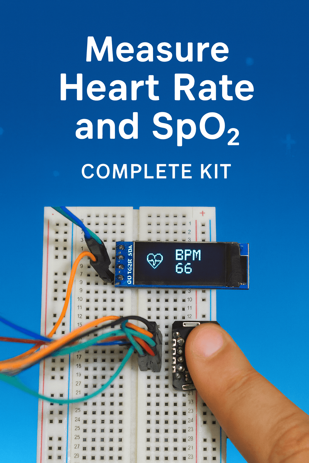 Measure Heart Rate and SpO2-Complete Kit - RoboXCraft