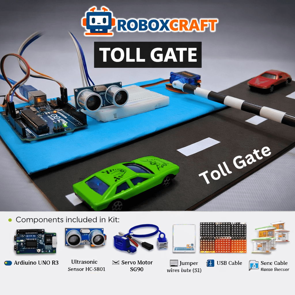 Arduino Automatic Toll Gate Projects - Complete Kit. - RoboXCraft