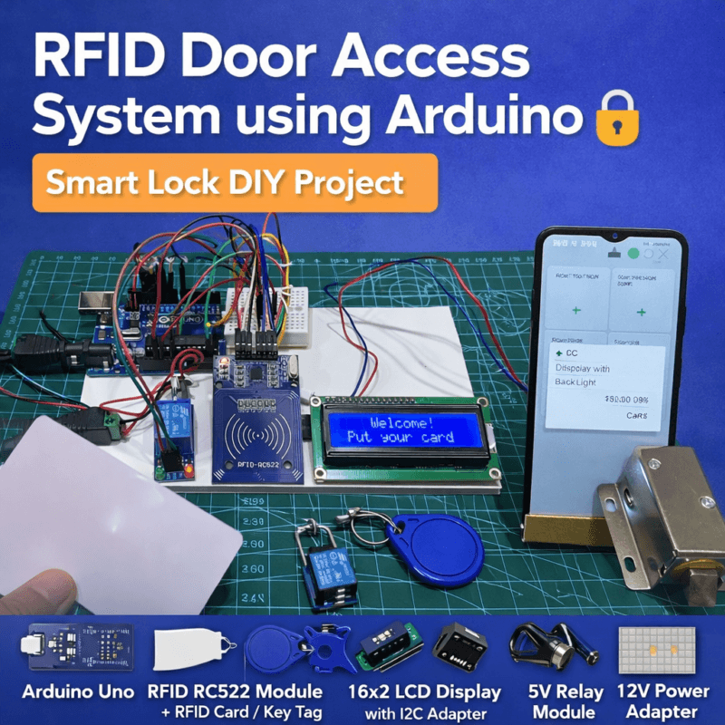 RFID Door Access System using Arduino 🔐 | Smart Lock DIY Project ...